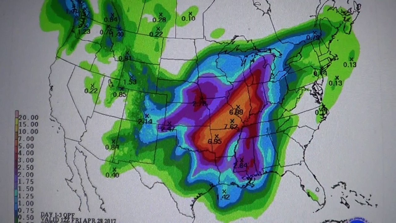 Bad weather signs for USA on Sunday 30 April 2017 - YouTube
