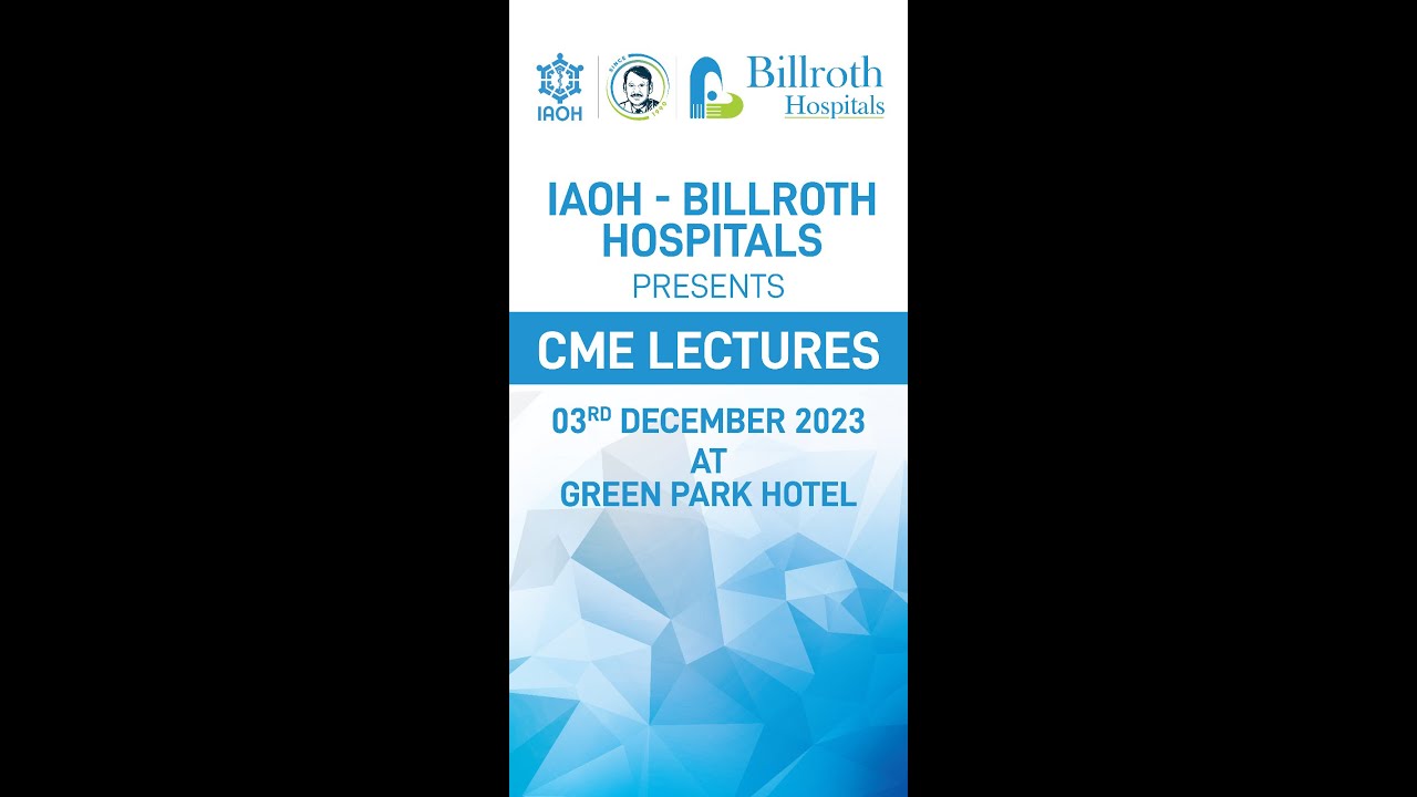 IAOH - BILLROTH HOSPITALS PRESENT CME LECTURES - YouTube