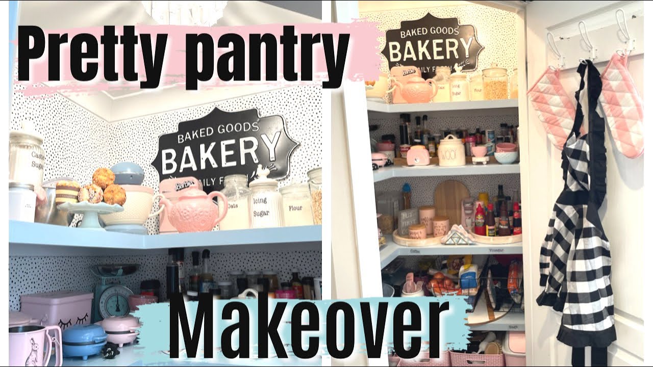 PRETTY PANTRY MAKEOVER | PANTRY DECOR IDEAS | CHELLESGLAMHOME - YouTube