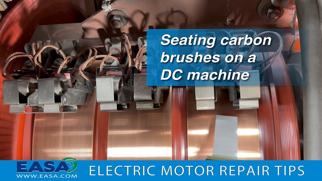 Seating Carbon Brushes on a DC Machine - YouTube