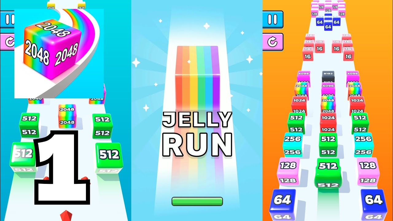 Jelly Run 2048 - ASMR Gameplay Walkthrough Part 1 - YouTube