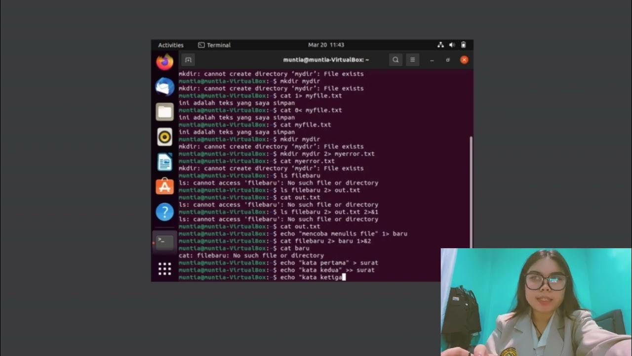 Percobaan Operasi Input-Output Di Terminal (Ubuntu) || Universitas Amikom Yogyakarta - YouTube