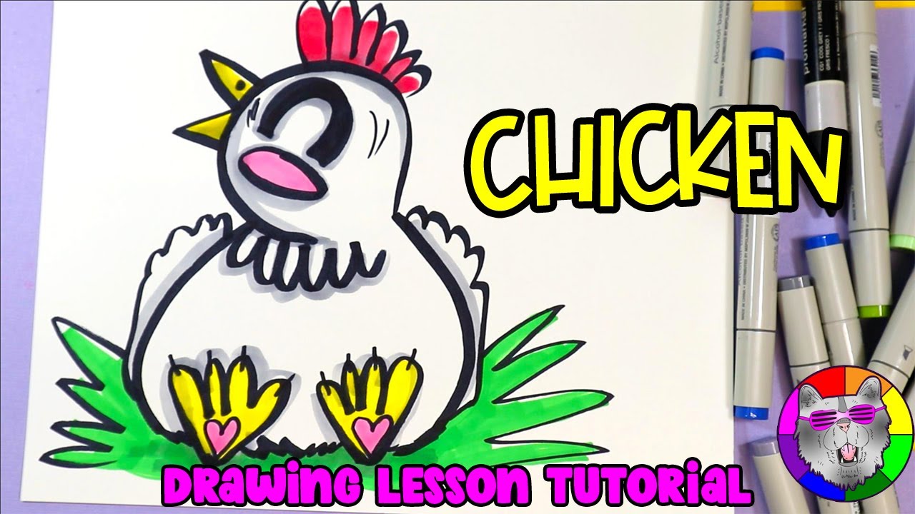 How to Draw a Cute Chicken: Step-by-Step Chicken Drawing Tutorial for ...