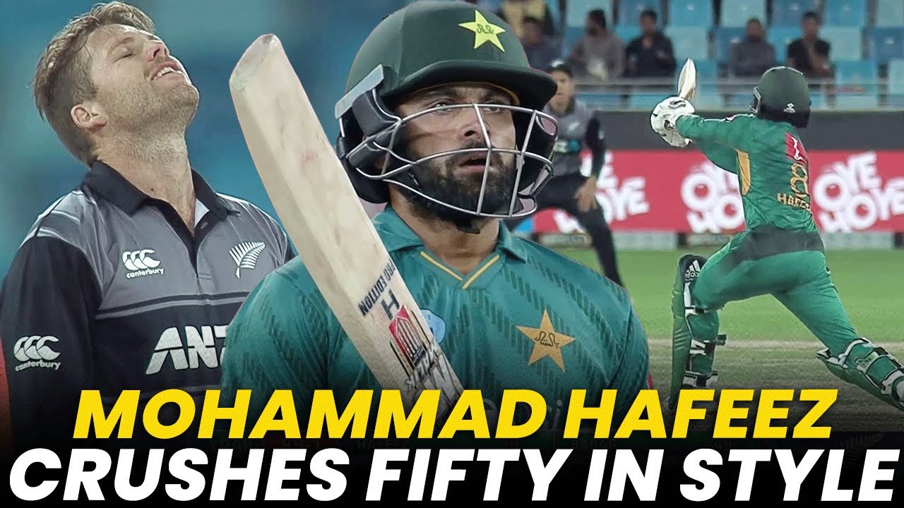 Relive Mohammad Hafeez Crushing Fifty vs New Zealand | PCB | MA2A - YouTube