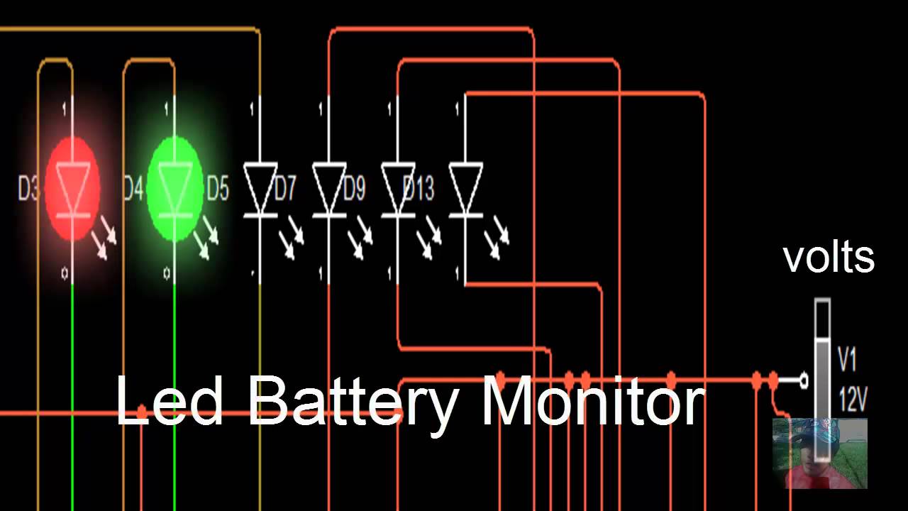 6 led Battery monitor for Motorcycle - YouTube