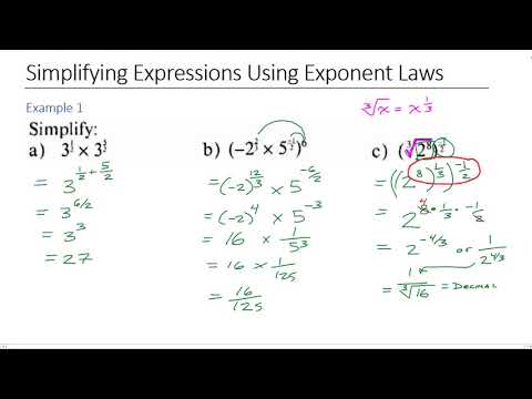 Gr 11 Lesson 21 (Semester 2) - Simplifying Exponential Expressions ...