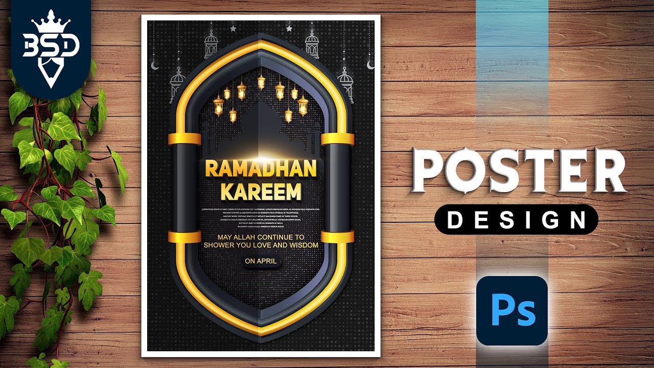 Ramadhan Kareem Celebration Poster Design in | Photoshop 2021 Tutorial ...