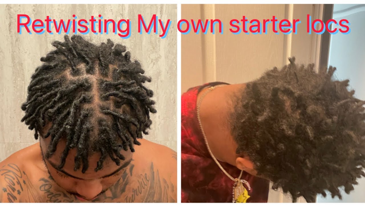 First Time doing Retwist on my 2 month Starter Locs - YouTube