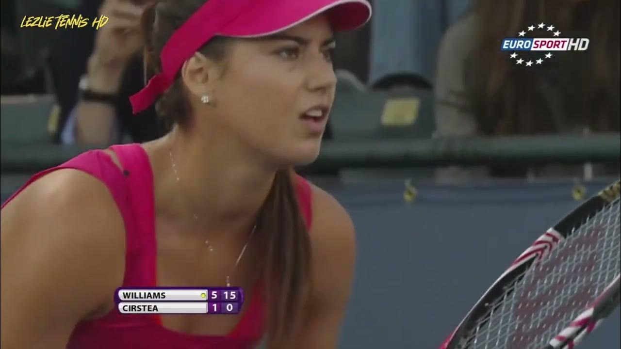 Serena Williams vs Sorana Cirstea - 2012 Stanford SF Highlights - YouTube