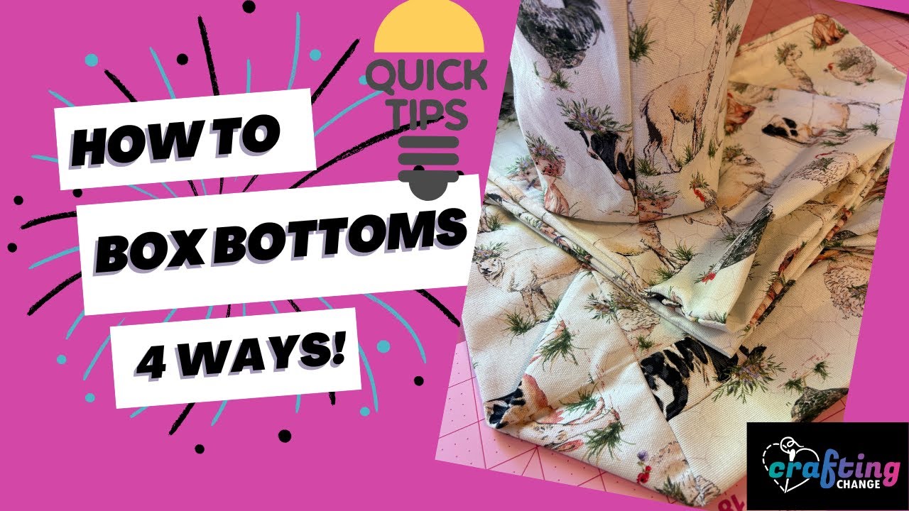 4 Easy Ways to Box Your Bag Corners! Quick Sewing Tip for Boxy Bottoms ...