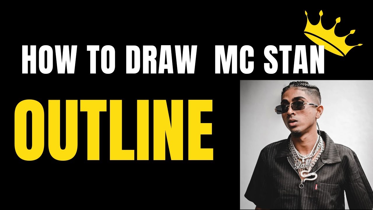 HOW TO DRAW MC STAN OUTLINE || first video on youtube #kkcart - YouTube