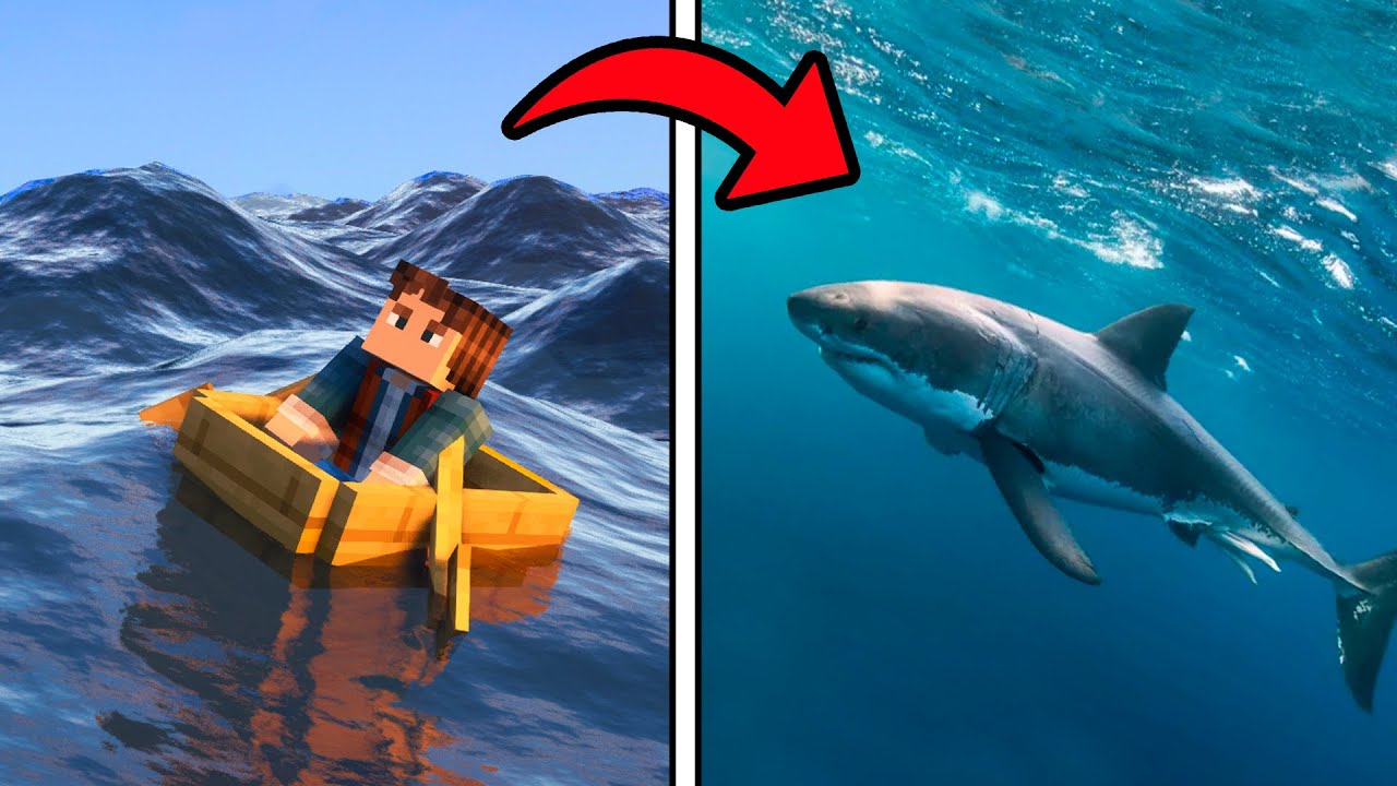 VIREI TUBARÃO NO OCEANO COM ONDAS REALISTA E ENGANEI MEU AMIGO NO ...