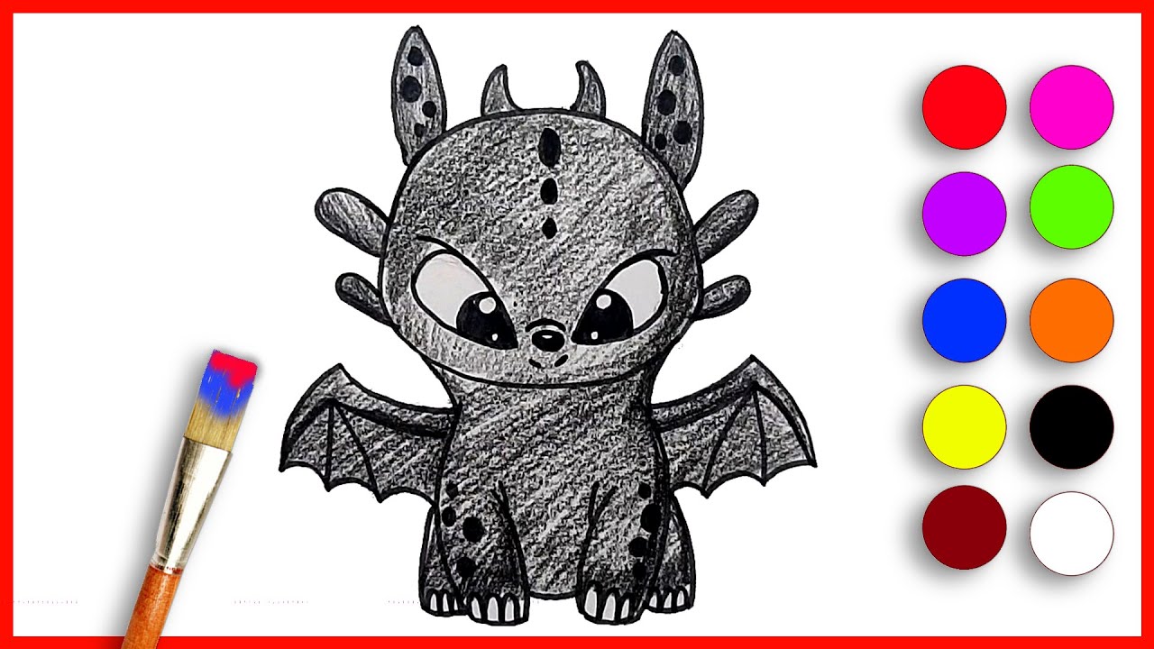 Cute Night Fury Drawing - Make Toothless from How to Train Your Dragon ...