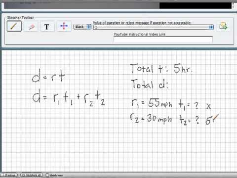 Word Problem Using the Formula d=rt - YouTube