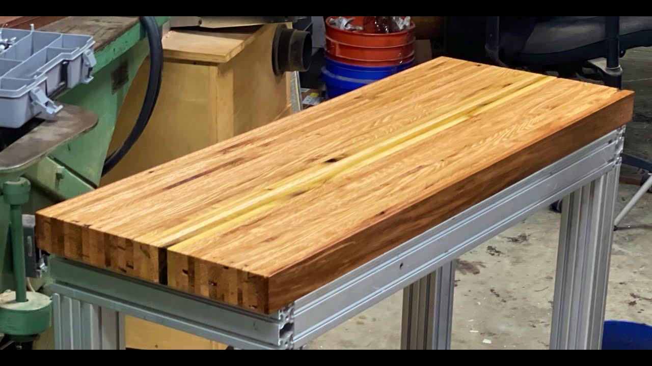 DIY Pallet Wood Butcher Block Slab - YouTube