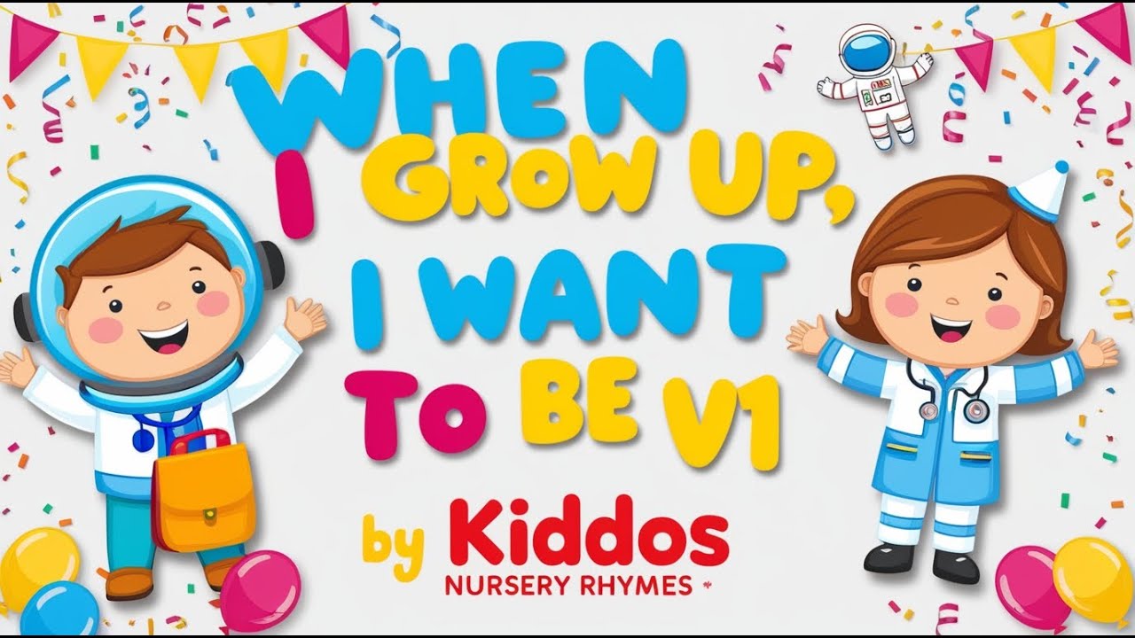 When I Grow Up, I Want to Be..V1 | Kids' Song with Lyrics | Kiddos ...