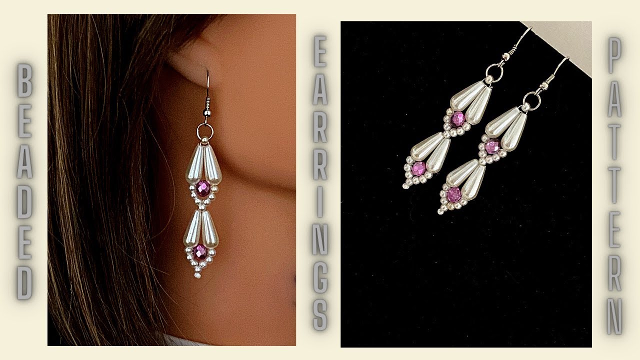 Dangle earrings tutorial. 10 mins DIY earrings. beads earrings making ...