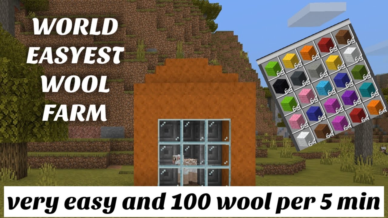HOW TO MAKE WOOL FARM IN MINECRAFT - YouTube