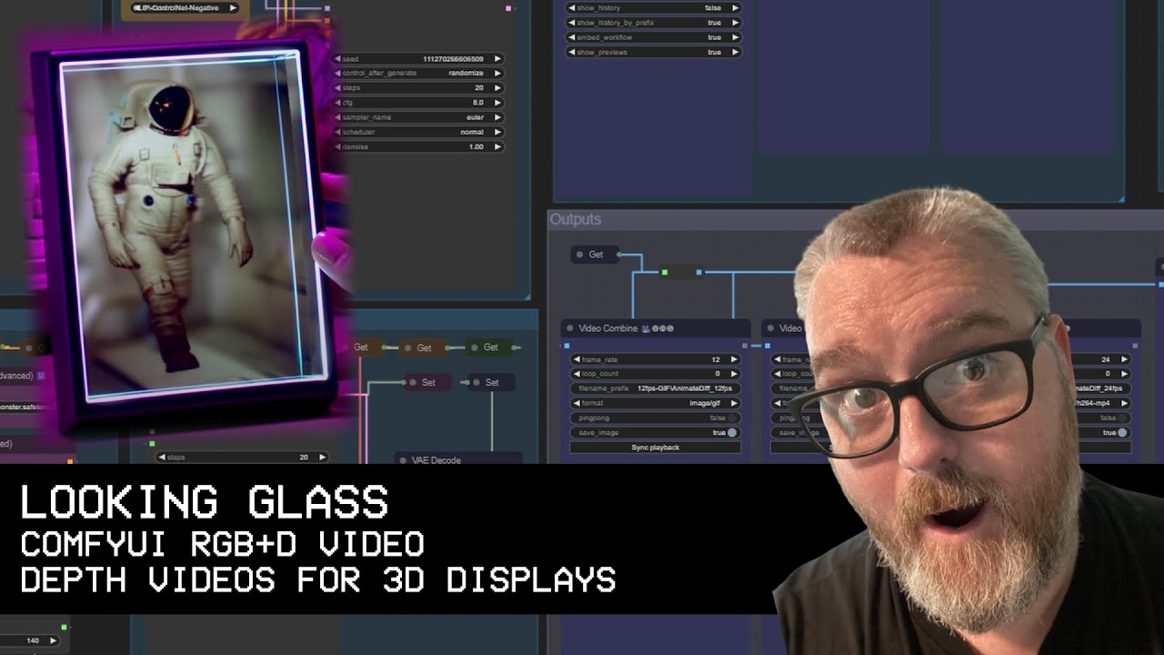Looking Glass Comfyui Rgbd Depth Mapped Videos For 3d Displays Youtube 