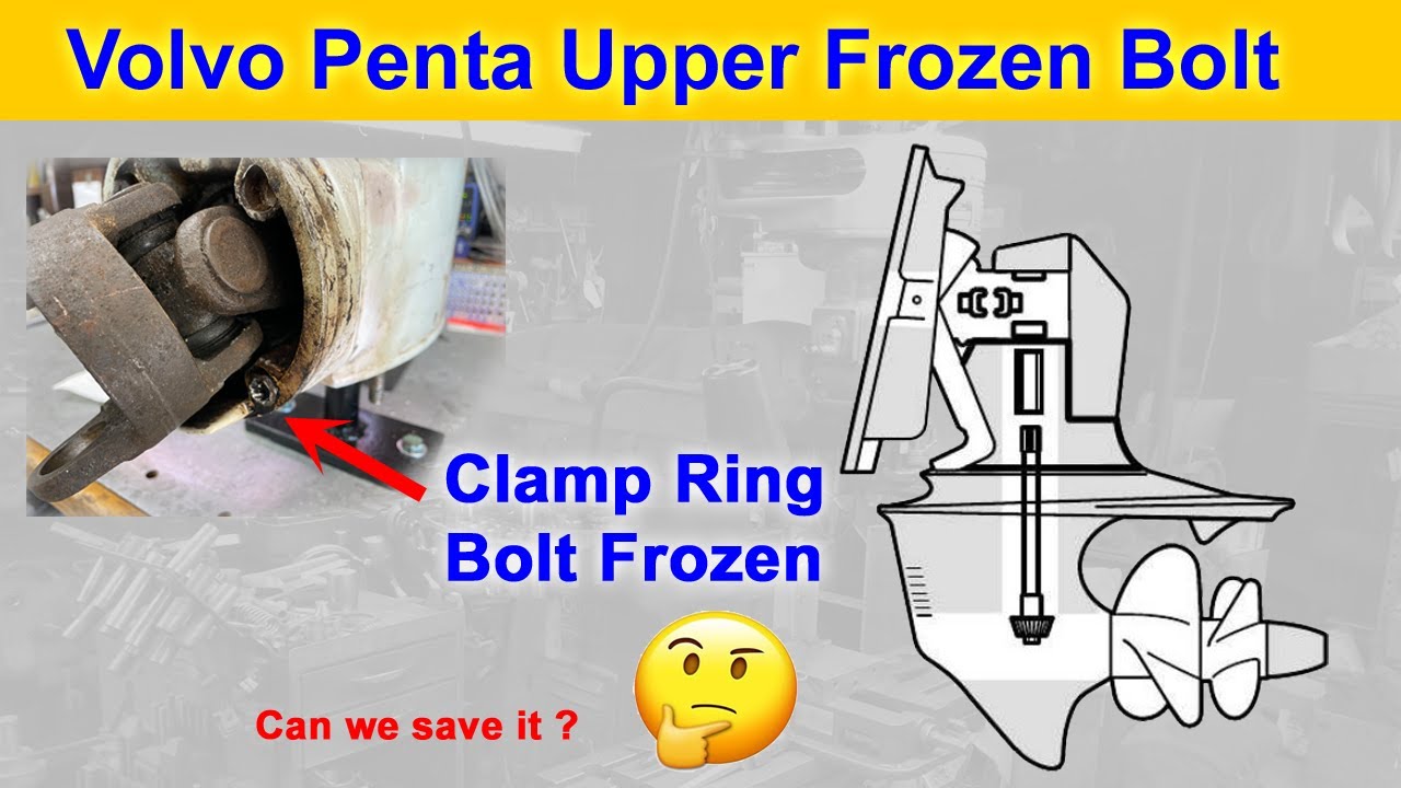 Volvo Penta Upper Gear Unit : Frozen Bolt Removal - YouTube