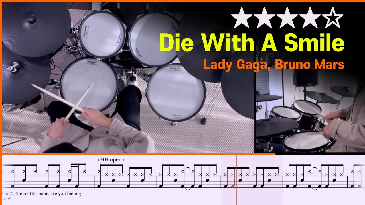 [Lv.17] Die With A Smile - Lady Gaga, Bruno Mars | Drum cover with ...