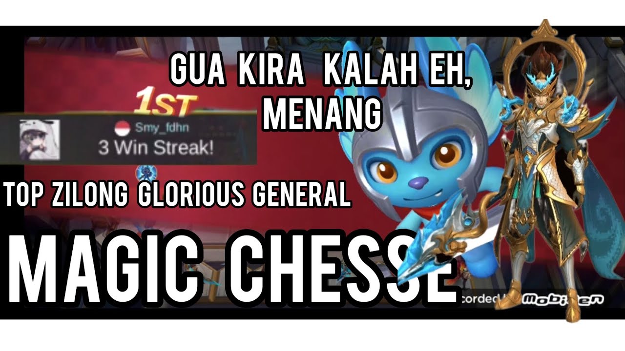 MAGIC CHESSE 1st MLBB (TOP ZILONG GLORIOUS GENERAL) BINTANG DUA* - YouTube