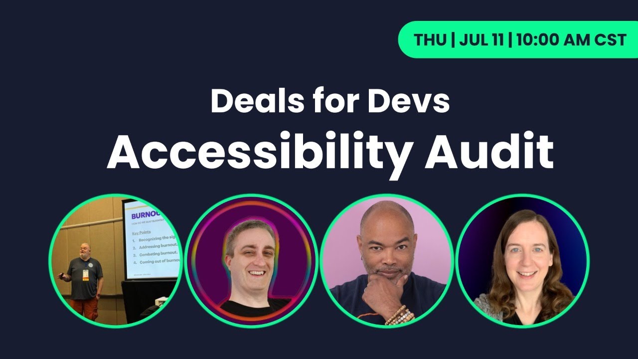 Accessibility Audit on Deals for Devs - YouTube
