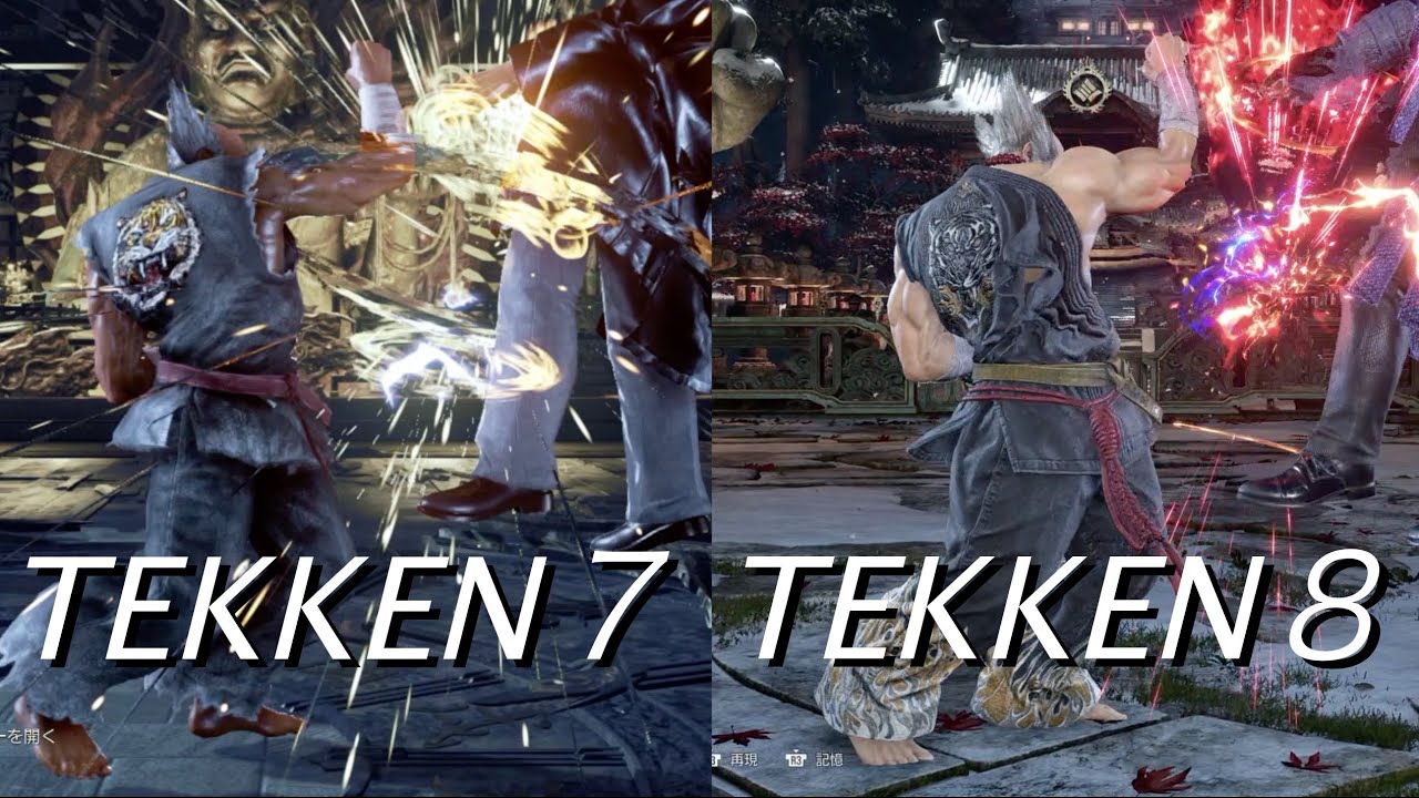 Tekken 7 vs Tekken 8 Heihachi Mishima Move List comparison / 鉄拳7 vs 8 ...