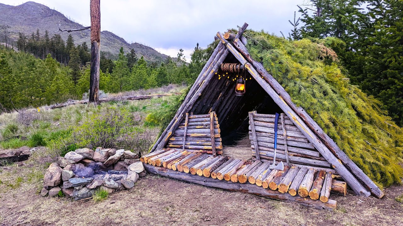 Epic Bushcraft Upgrade: Building a Remote Structure with a View - YouTube