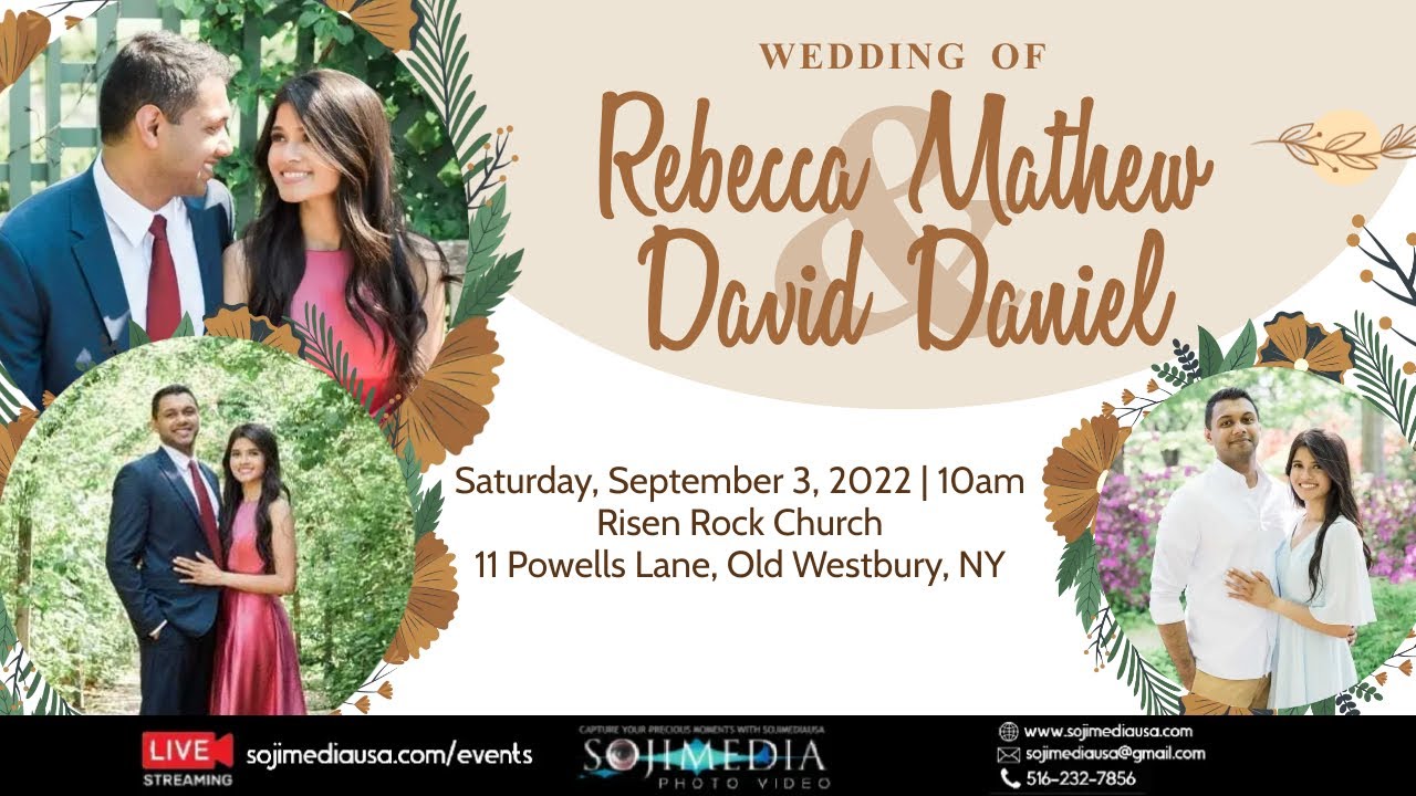 Wedding of Rebecca Mathew & David Daniel - YouTube