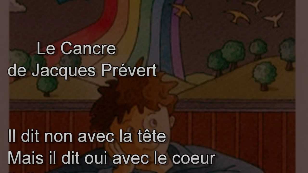 LE CANCRE DE JACQUES PREVERT (LISONS LE POEME) - YouTube