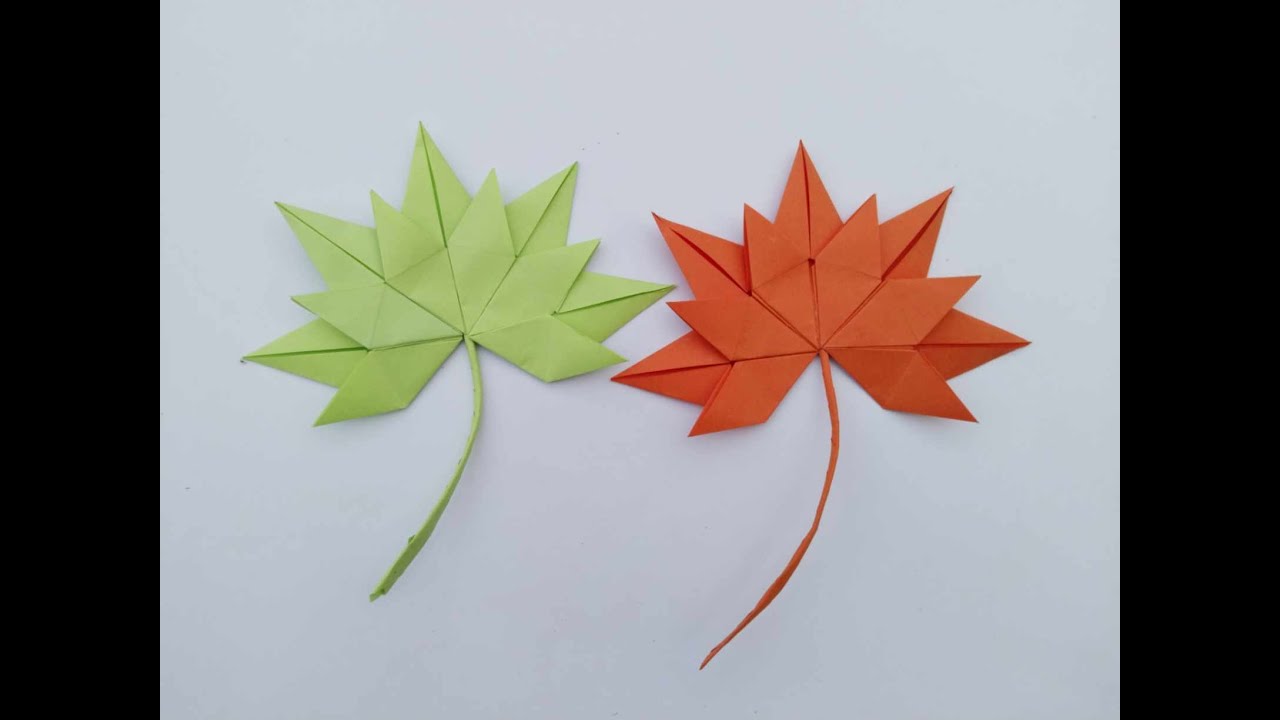 How to fold a maple leaf - YouTube