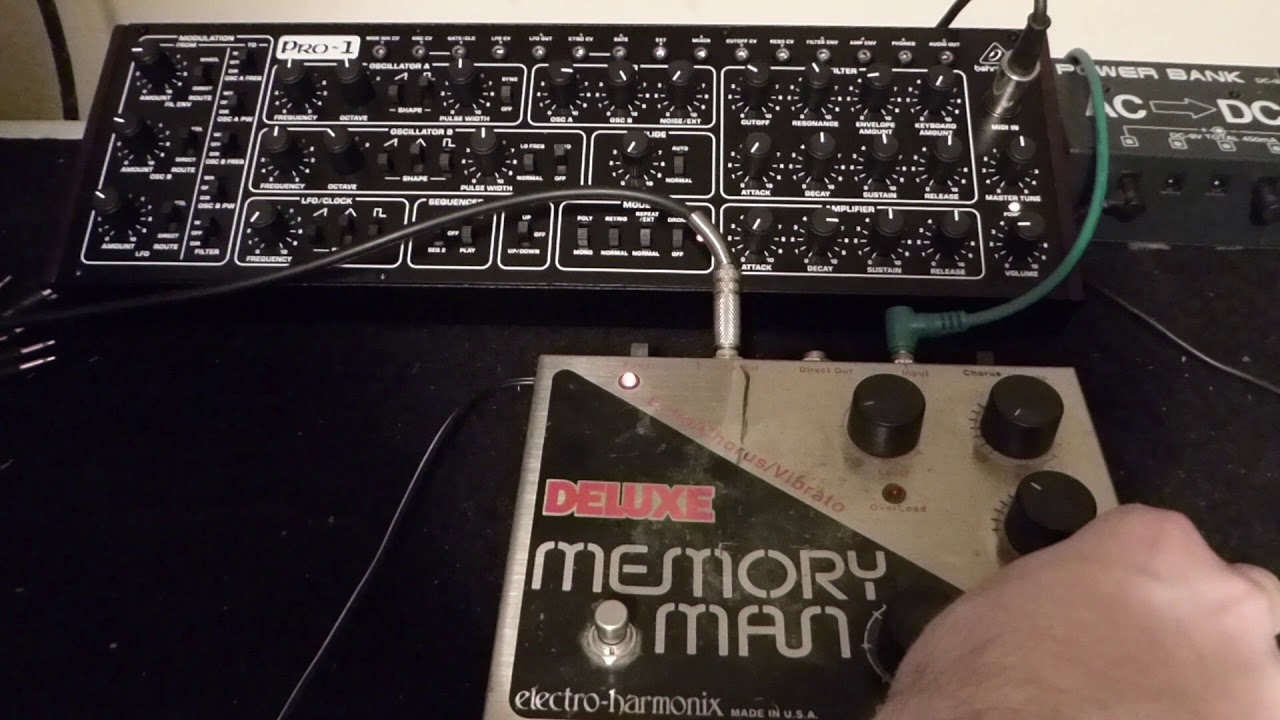 Behringer Pro 1 & EHX Deluxe Memory Man - YouTube