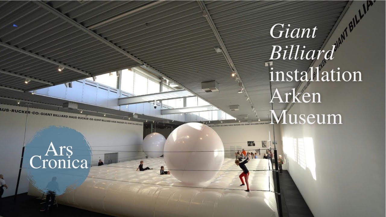 'Giant Billiard' installation rolls into Danish art museum - YouTube