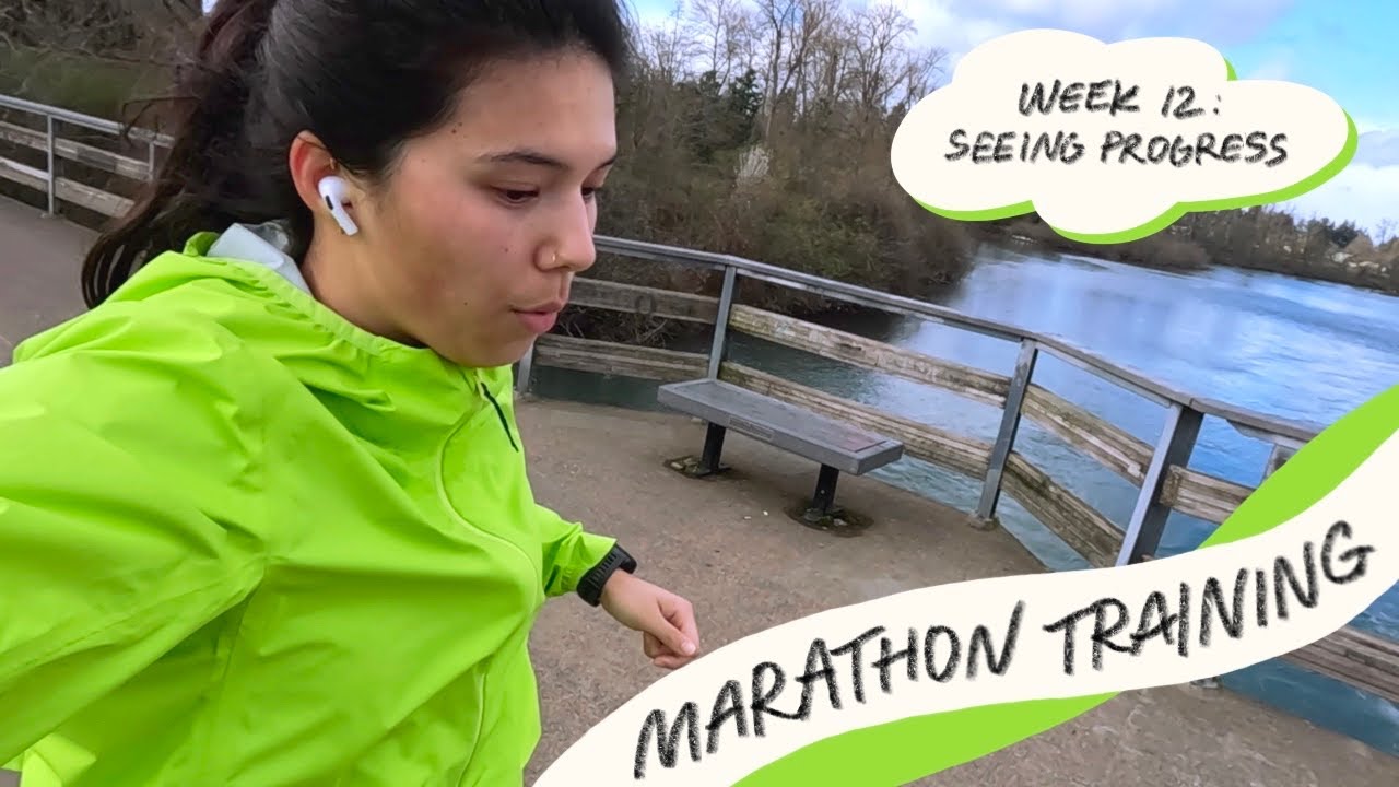 training for my first marathon wk12: finally seeing progress - YouTube