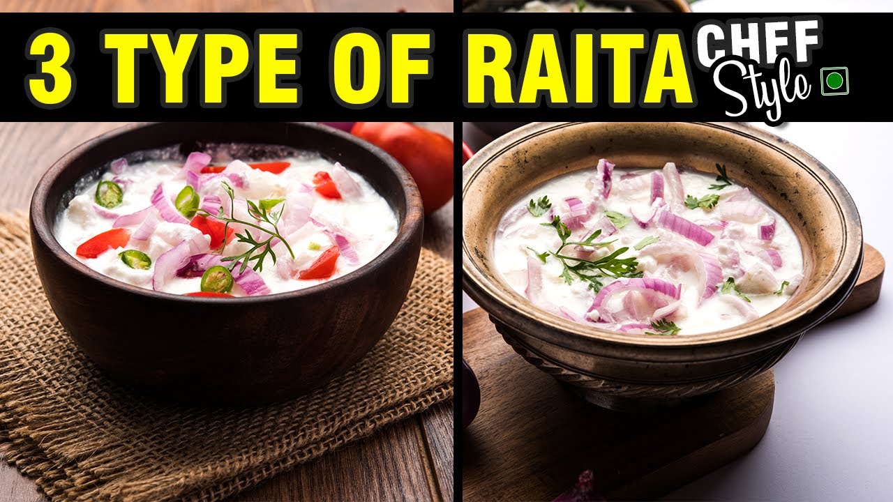 Variety of Raita in 3 Ways | Raita in 3 Ways | Raita Recipe - YouTube