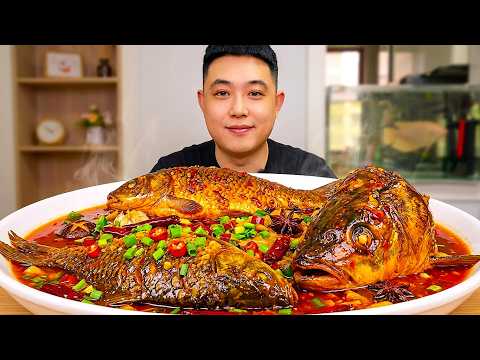 ASMR | SPICY BIG FISH HEAD CURRY MUKBANG | EATING FISH ASMR CHINESE MUKBANG | SPICE ASMR EATING FISH