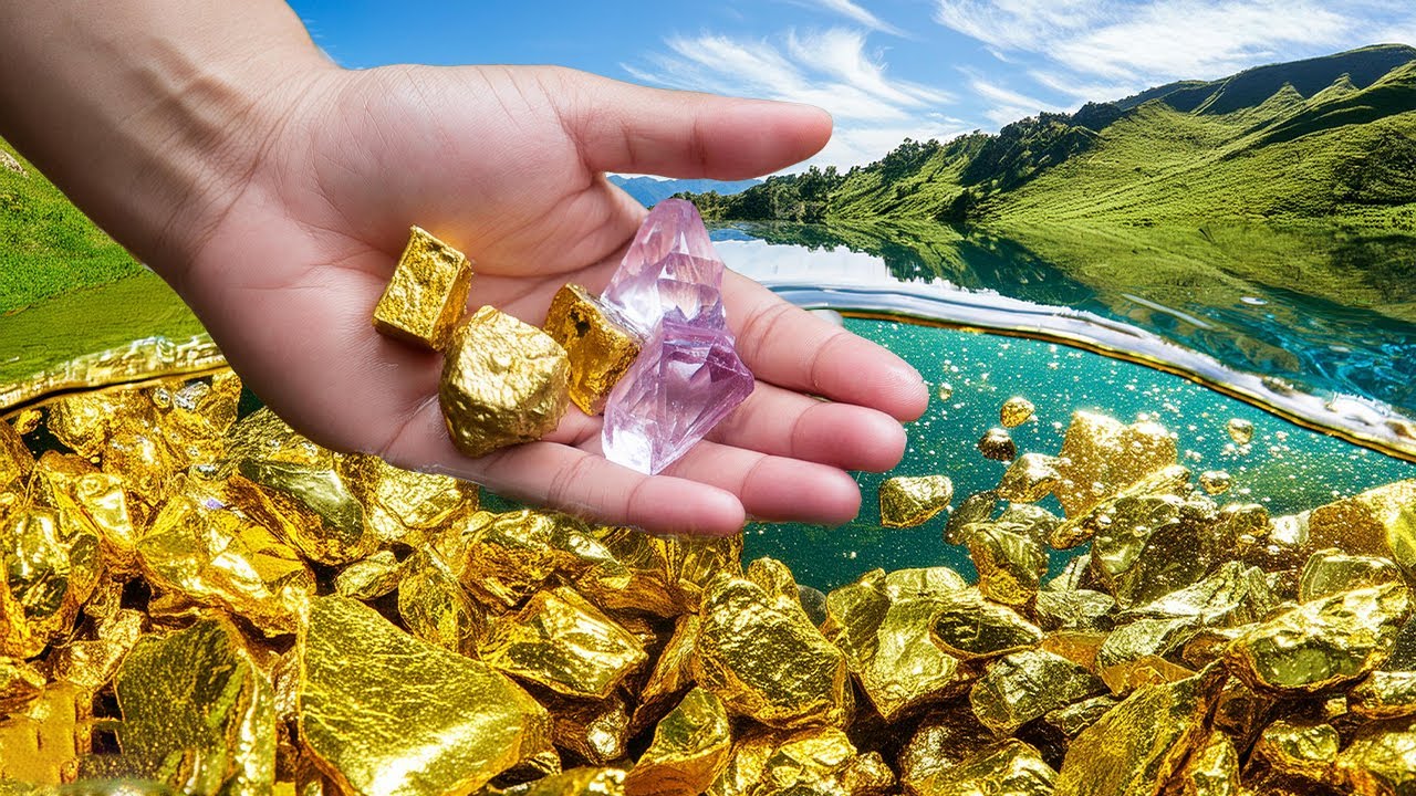 Lucky day, good luck! Gold mining, searching for and digging for gold ...
