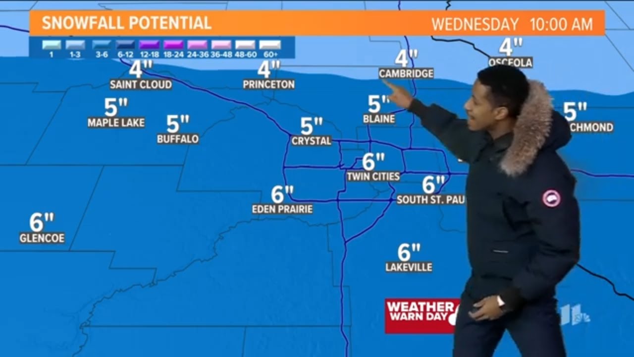 WEATHER: Snow moves in Tuesday afternoon through Thursday - YouTube