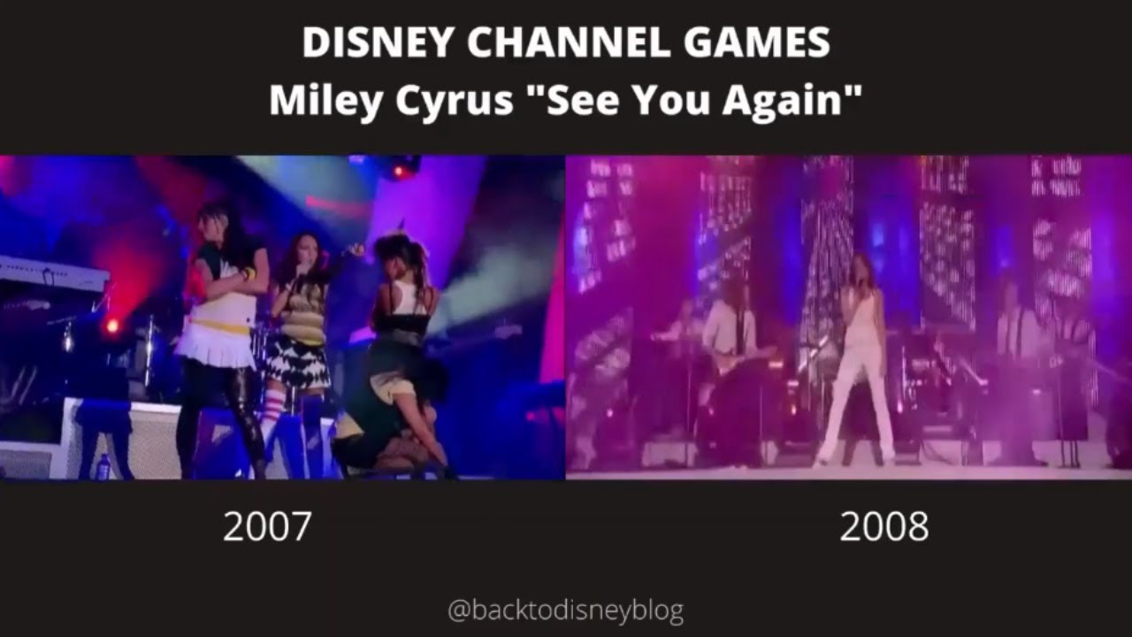 Miley Cyrus Disney Channel Games "See You Again" Side-by-Side ...