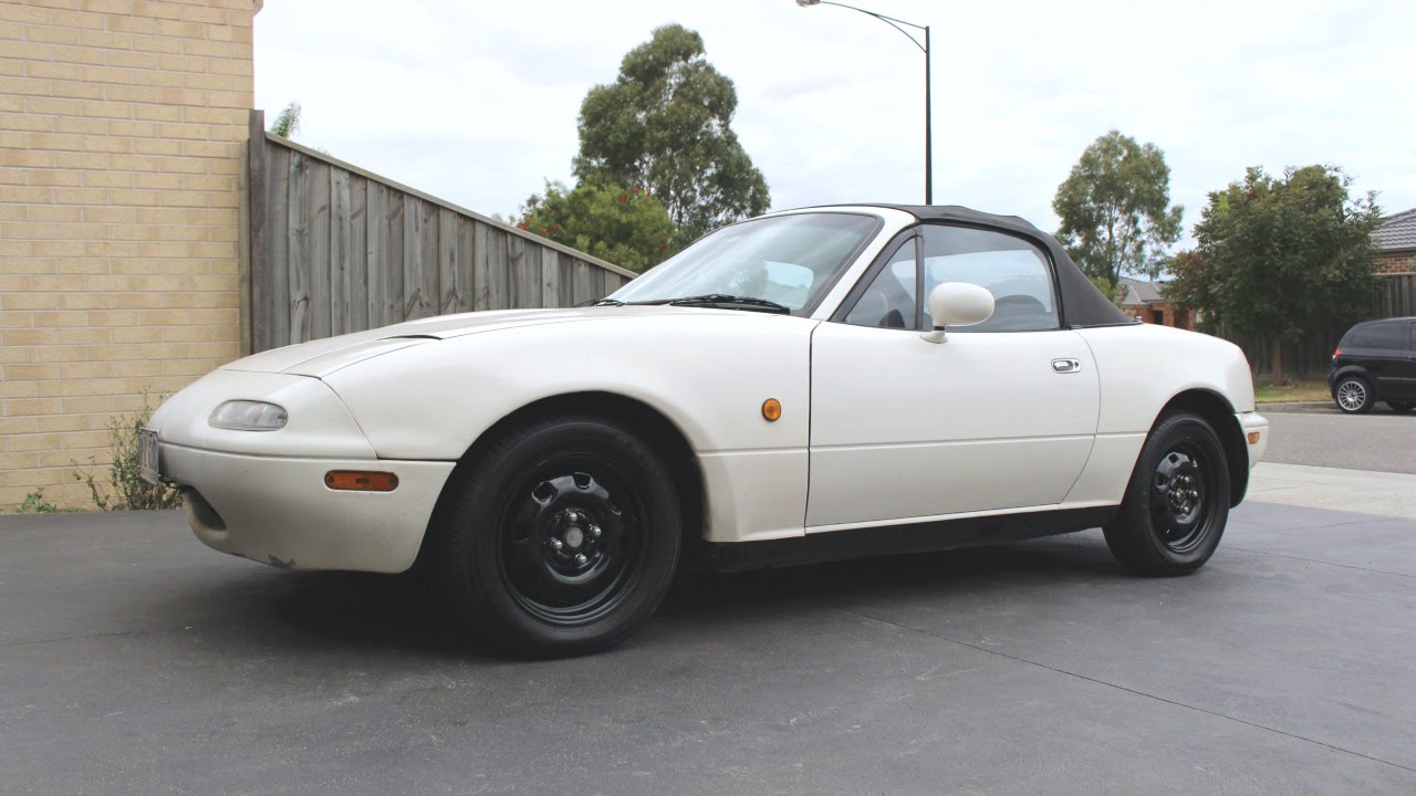Black Steelies On The Miata - YouTube