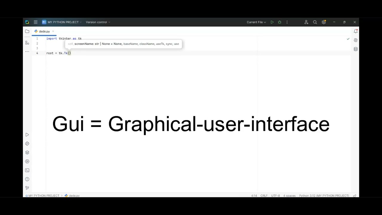 Make your first GUI program with tkinter in python. - YouTube