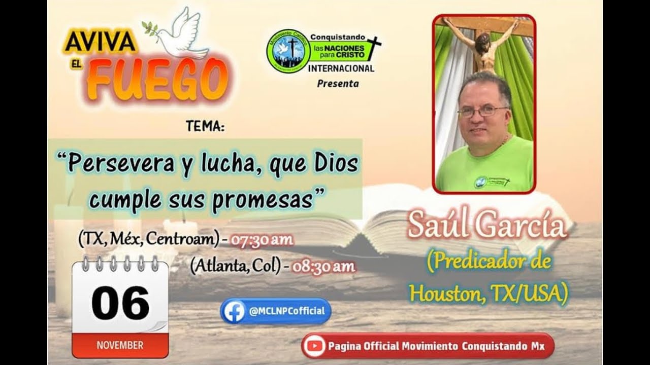 Podcast Aviva El Fuego. Tema: “ Persevera y lucha, que Dios cumple sus ...
