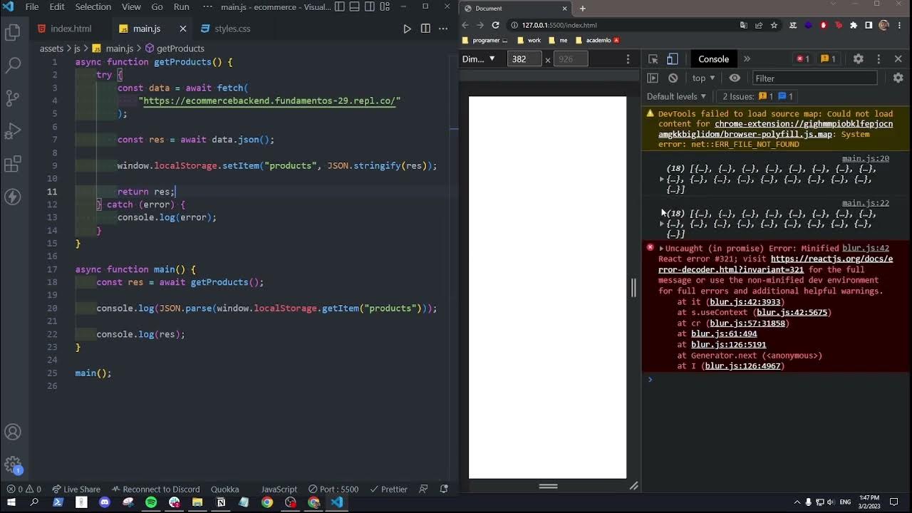 2. Como guardar la información en el localstorage - YouTube