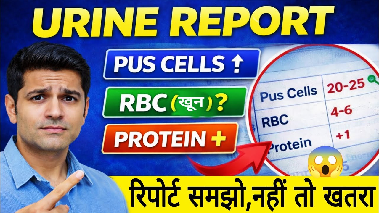 Urine Report Kaise Padhe? | Normal Range | Pus Cells, RBC, Protein Kya ...