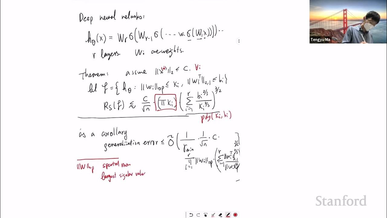 Stanford CS229M - Lecture 10: Generalization bounds for deep nets - YouTube