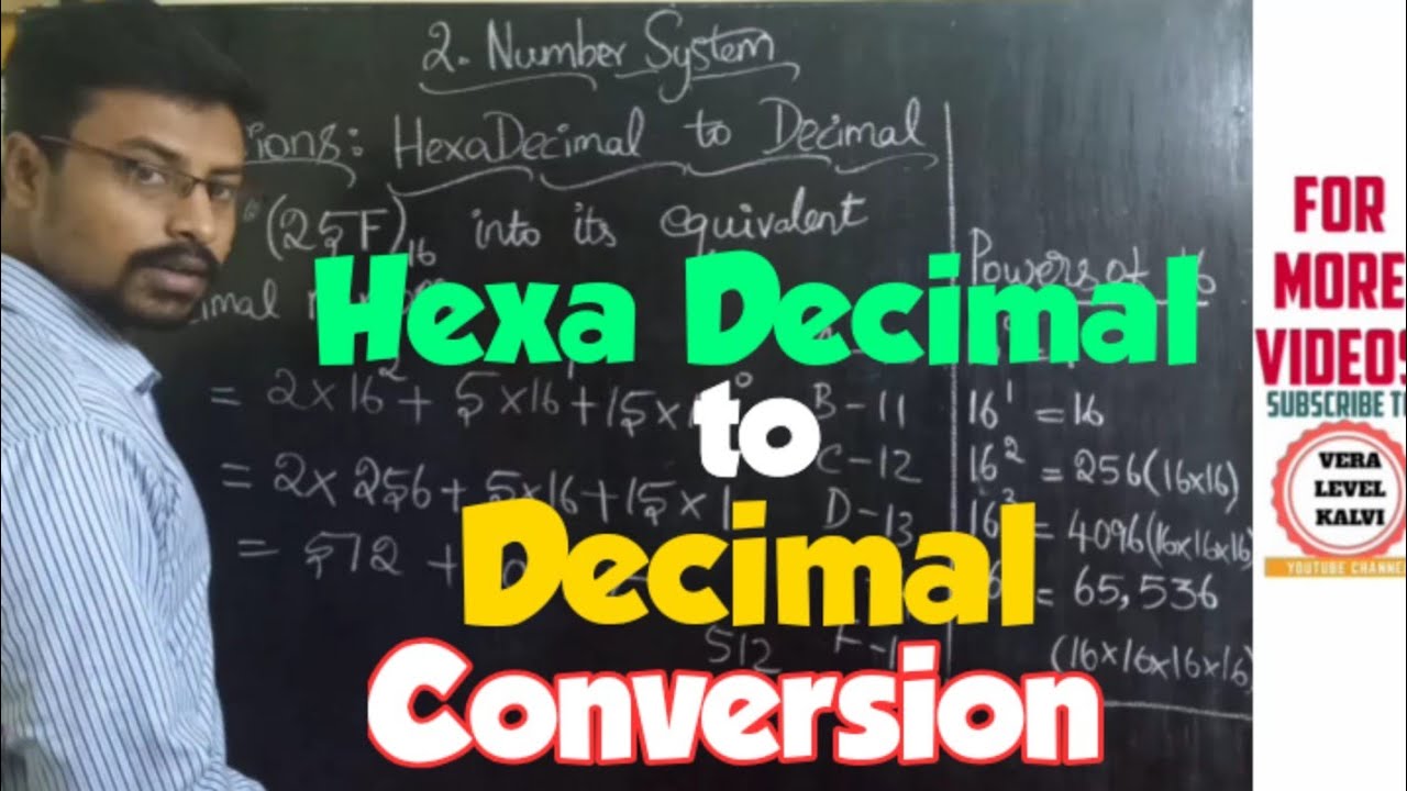 Hexa Decimal to Decimal Conversion |Number Systems | XI STD CS CA CT ...
