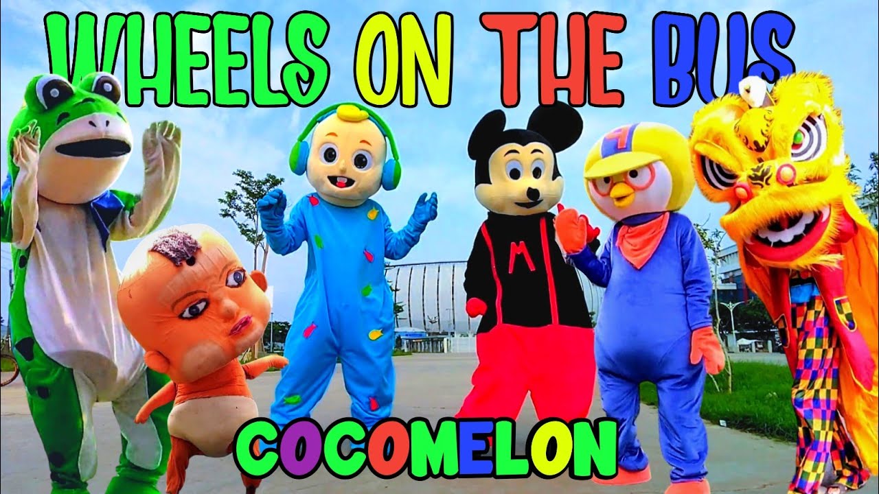Cocomelon wheels on the bus special mampang clown,lion dance,boboiboy ...