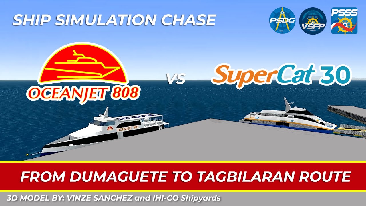 SHIP SIMULATION CHASE | SuperCat 30 versus OceanJet 808 in Vehicle ...