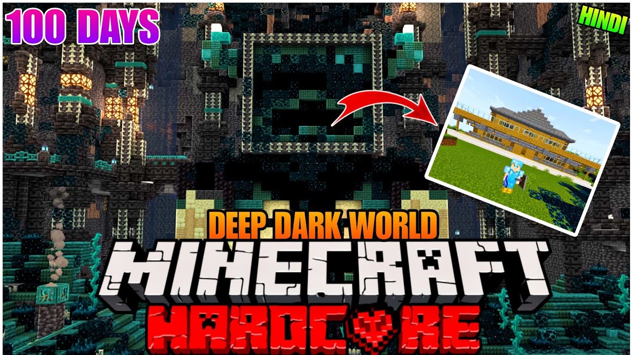 I SURVIVED 100 DAYS ON DEEP DARK WORLD IN MINECRAFT HARDCORE II ...